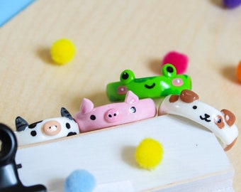 Animal Clay Rings - Etsy
