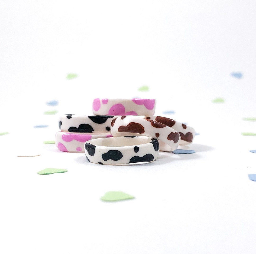 Cow Print Ring - Etsy