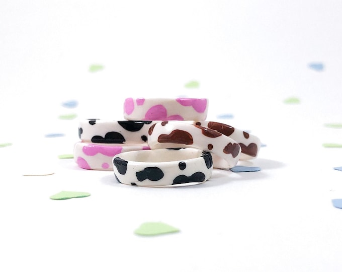 Cow Print Ring - Etsy