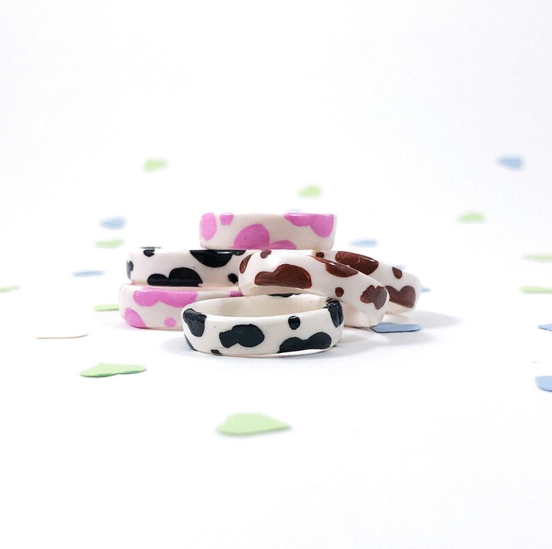 Cow Print Ring - Etsy