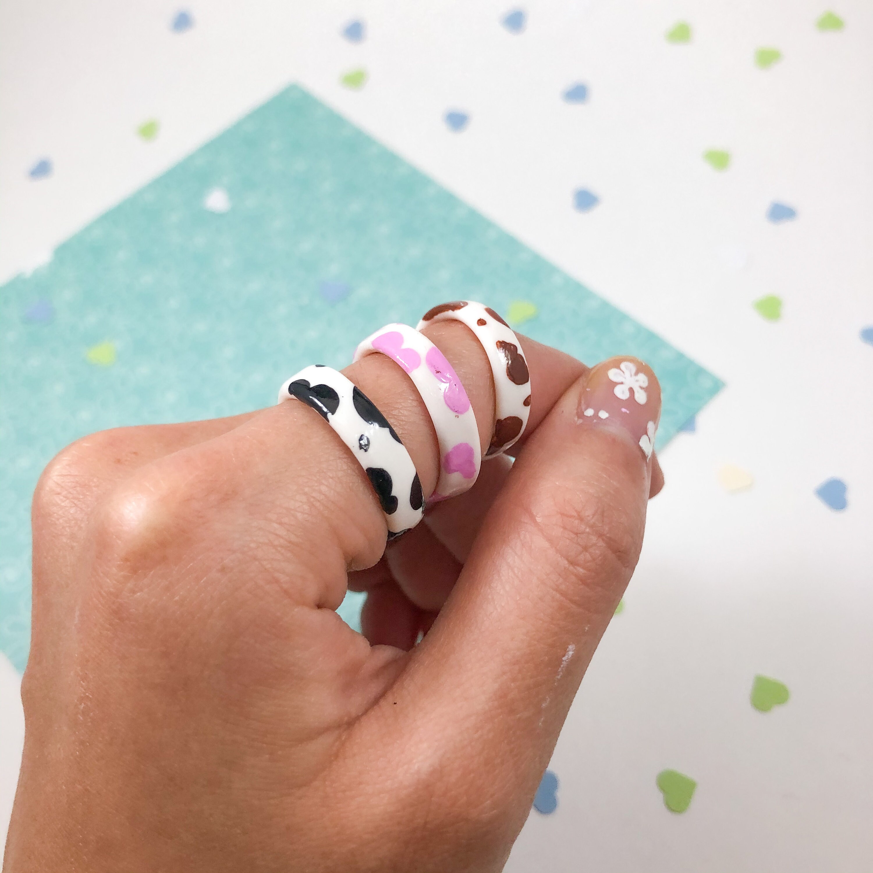 Cow Print Ring - Etsy