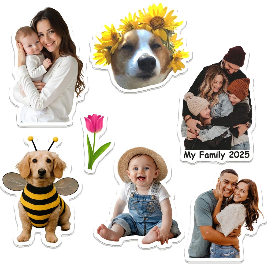 Personalized Photo Acrylic Magnet: Family Photo Magnet, Custom Acrylic ...