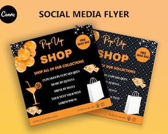 Pop up Shop Invitation Template - Etsy