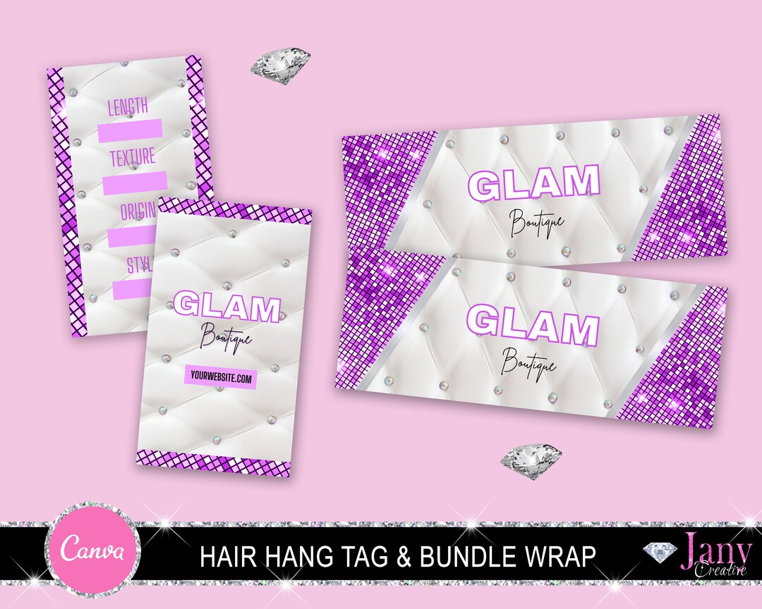 Hair Bundle Wraps Hair Hang Tag Hair Label Hair Business - Etsy