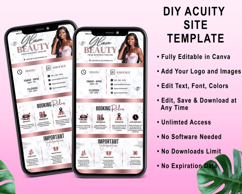 Acuity Scheduling Template Acuity Site Template Acuity - Etsy