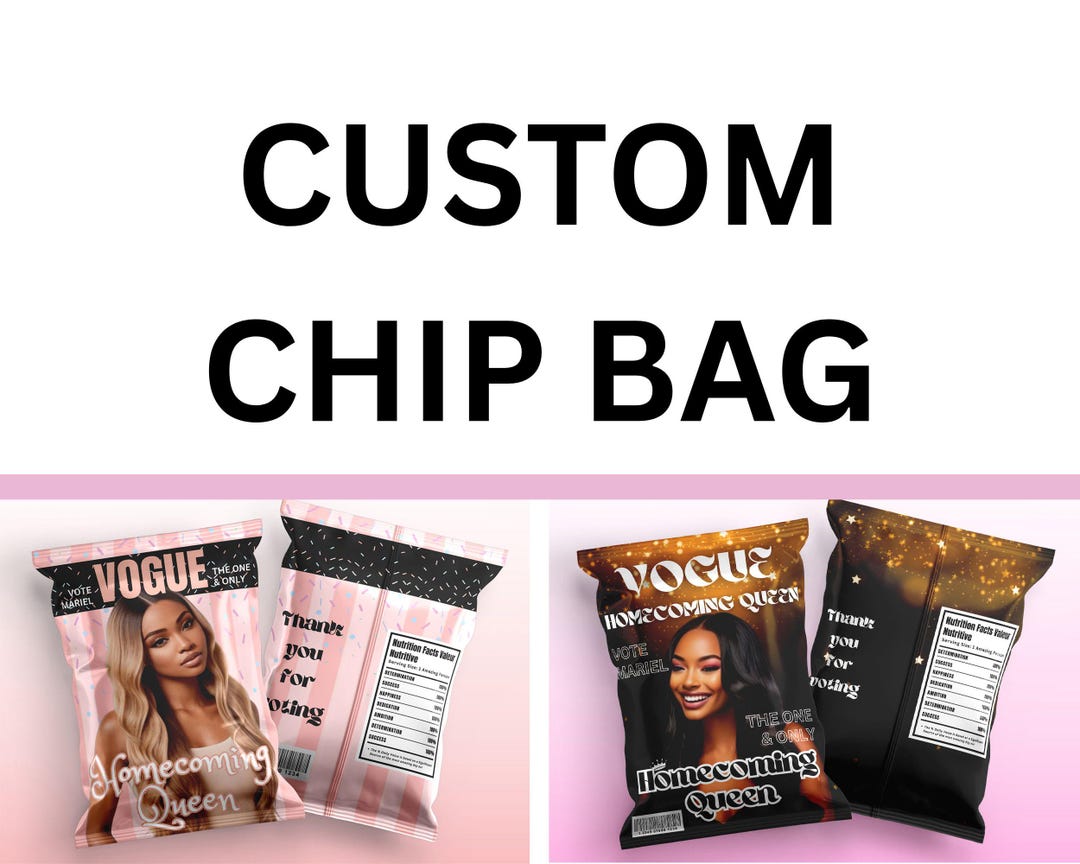 Custom Chip Bag, Chip Bag Template, Birthday Chip Bags - Etsy