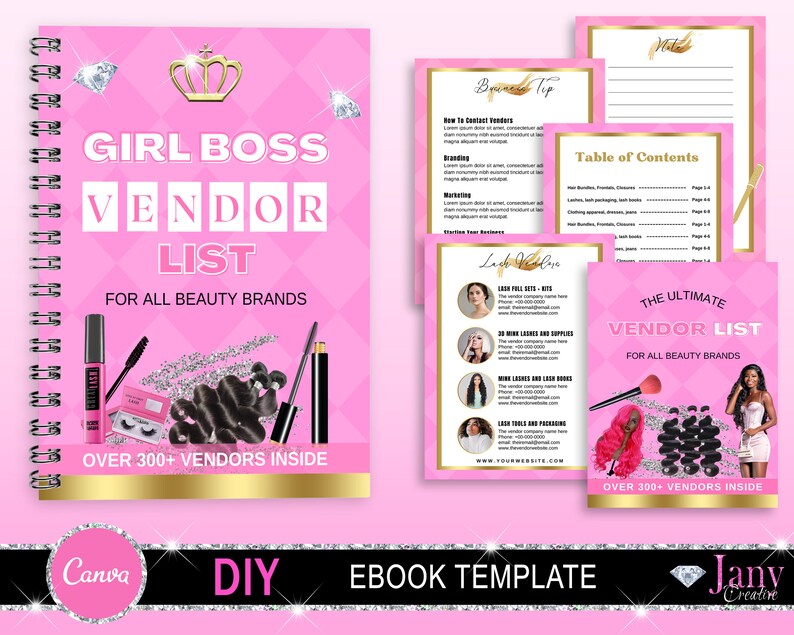 Vendor List Ebook Vendors List Design Vendor List Template - Etsy