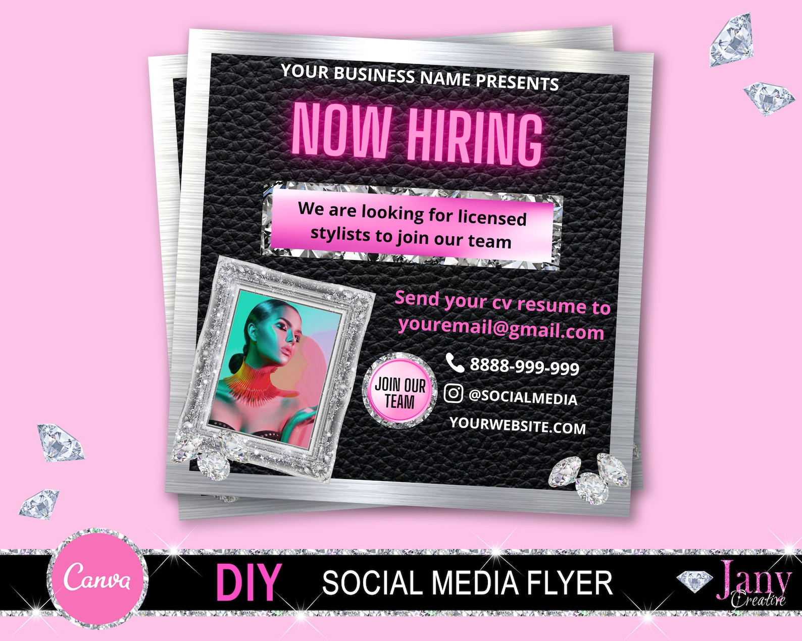 Now Hiring Flyer We Are Hiring Flyer Hair Stylist Flyer - Etsy UK
