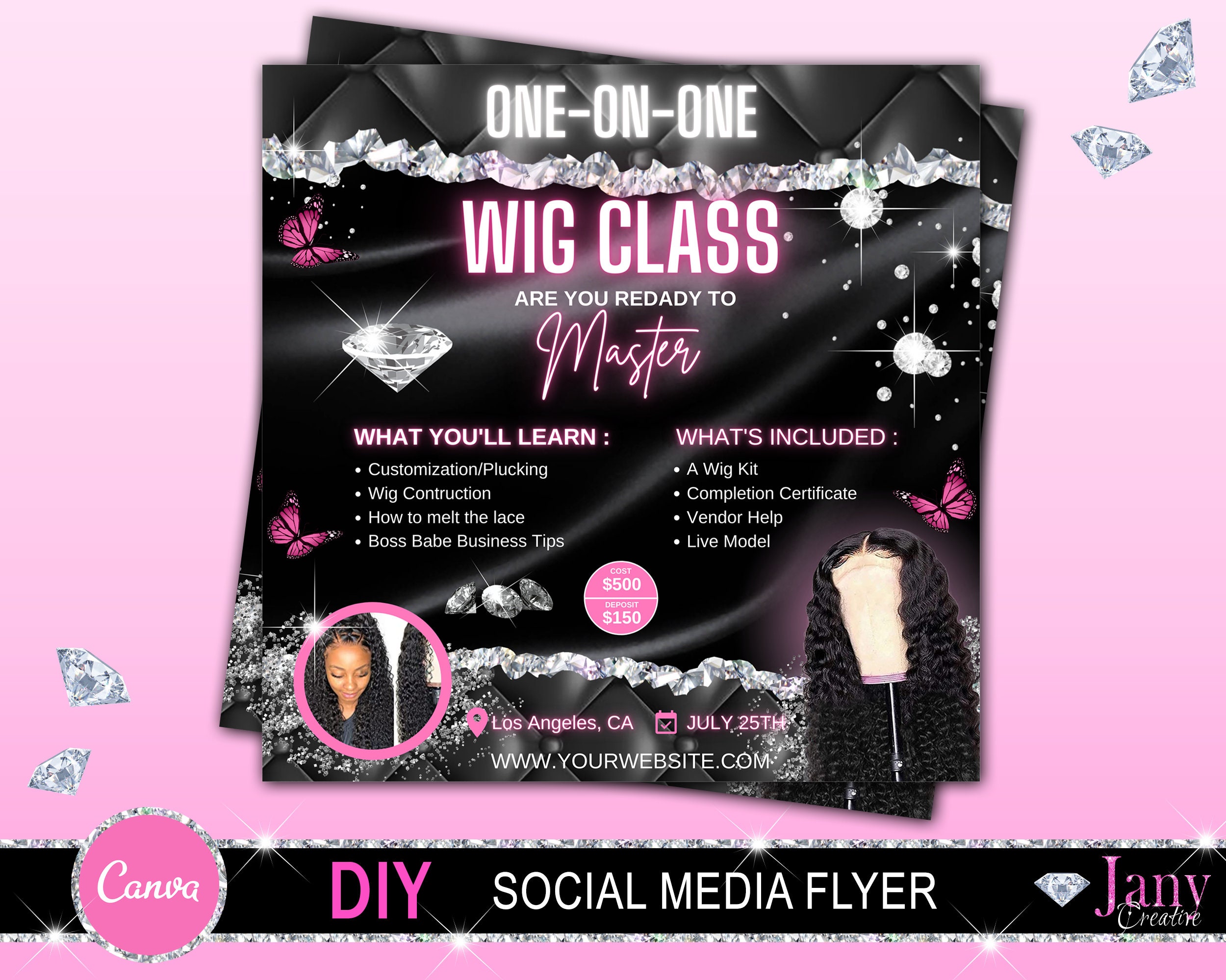 DIY Wig Class Flyer Wig Training Flyer Wig Flyer Wig Course - Etsy