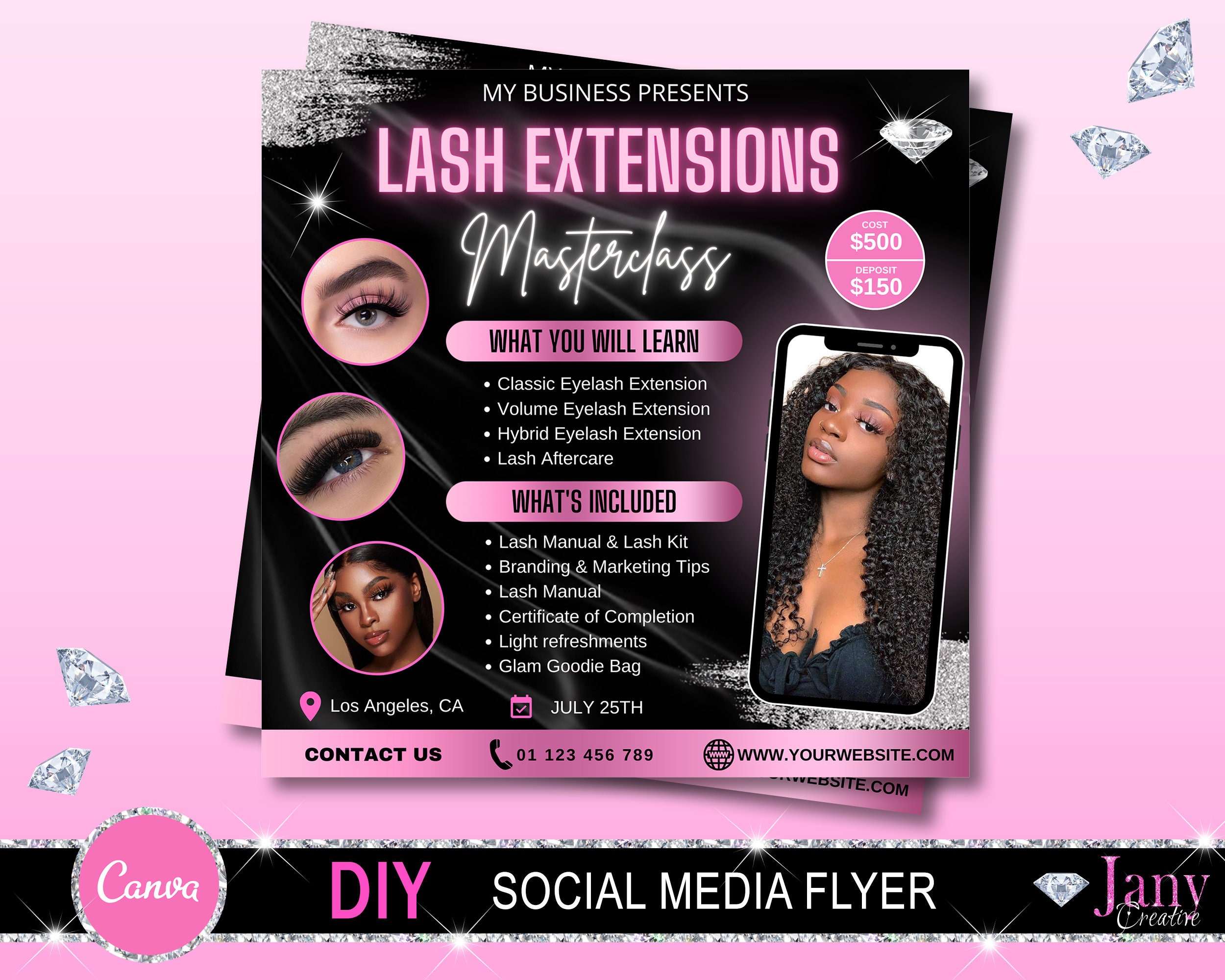 DIY Lash Training Flyer Lash Class Flyer Lash Extensions - Etsy