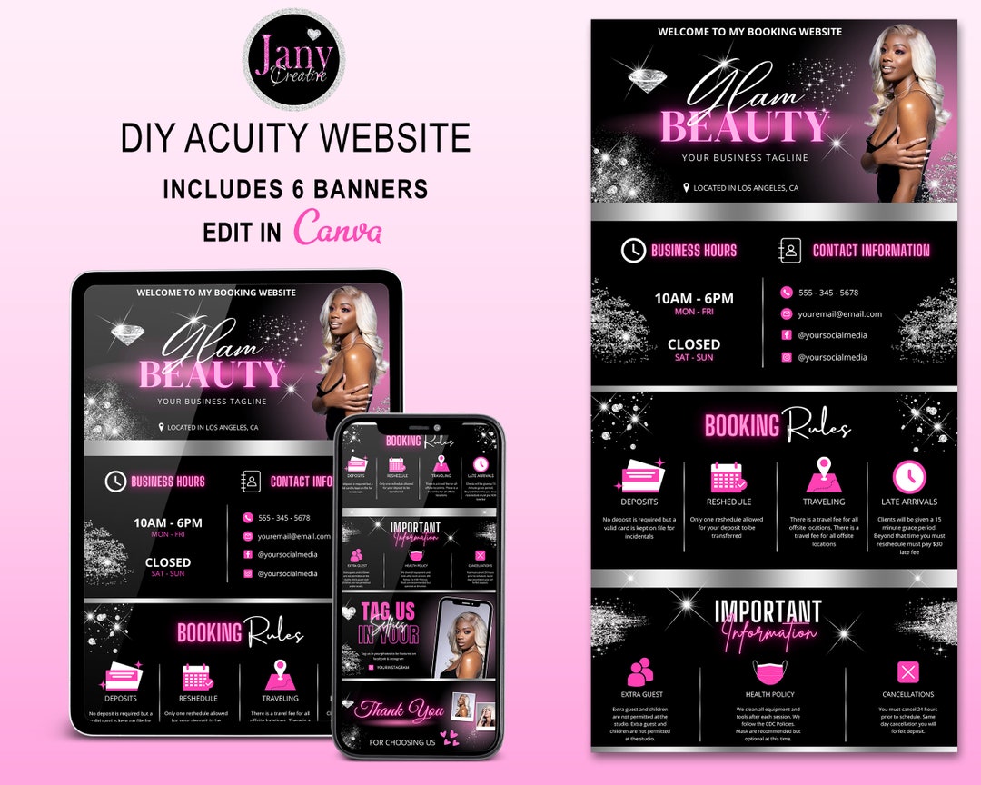 Acuity Scheduling Template, Acuity Website Template, Acuity Banners ...