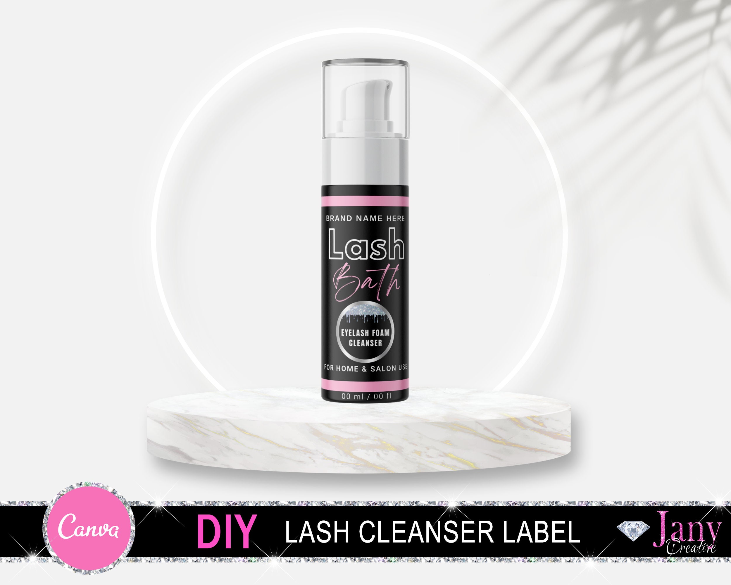 DIY LASH LABELS Lash Product Labels Lash Cleanser Sticker - Etsy