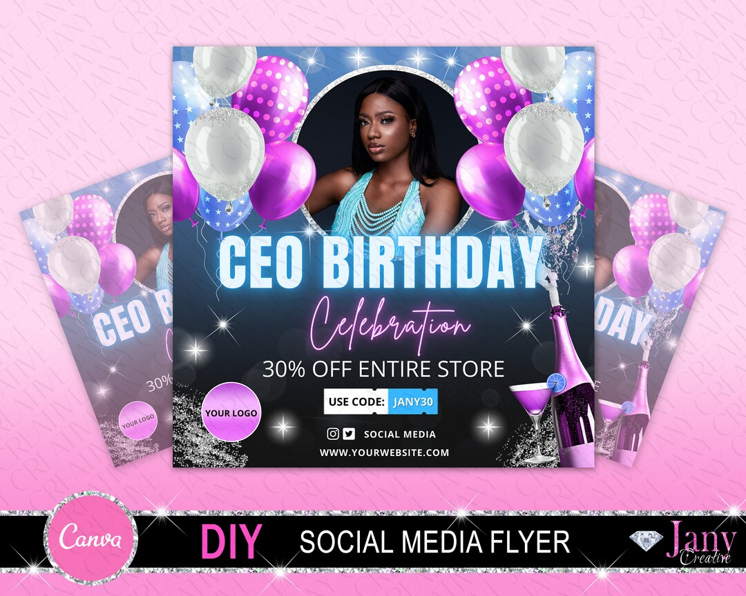 CEO Birthday Flyer, Birthday Celebration Flyer, Birthday Motion ...