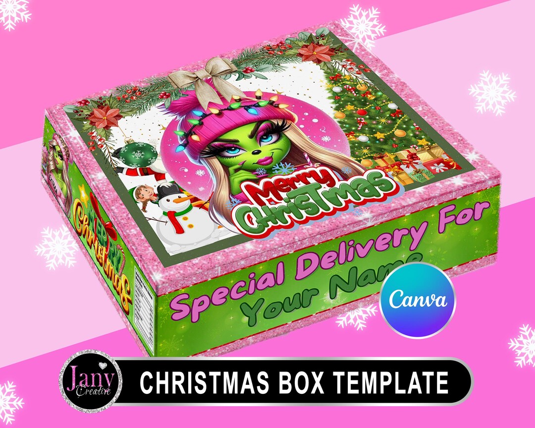 Grinchmas Eve Box Template Christmas Gift for Him Christmas Gift for ...