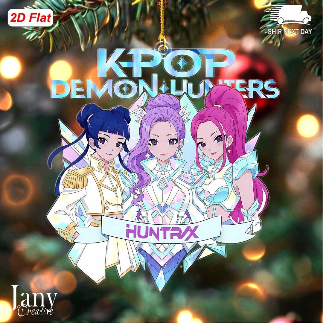 Huntrix Kpop Demon Hunters Ornament – Anime Style Acrylic Christmas ...