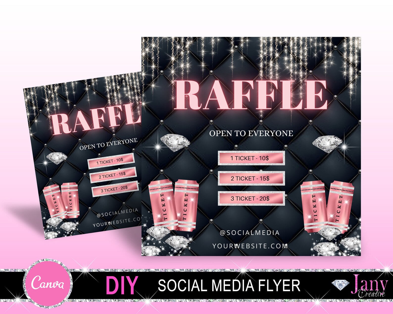 Raffle Flyer Giveaway Flyer Raffle Ticket Flyer Hair Raffle - Etsy