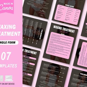 Waxing Treatment Contract Forms, Editable Wax Forms, Wax Forms, Wax ...