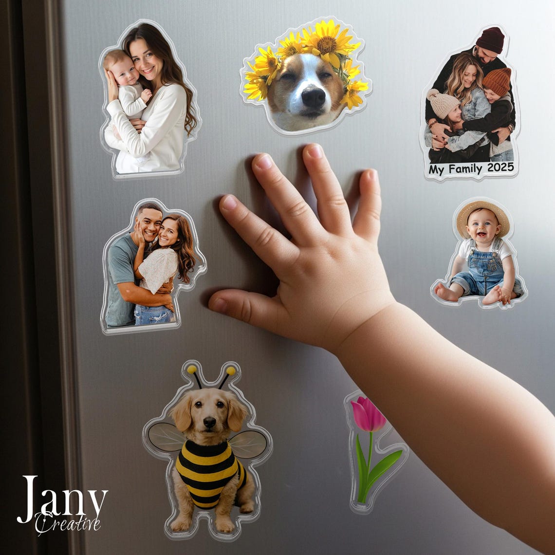 Personalized Photo Acrylic Magnet: Family Photo Magnet, Custom Acrylic ...