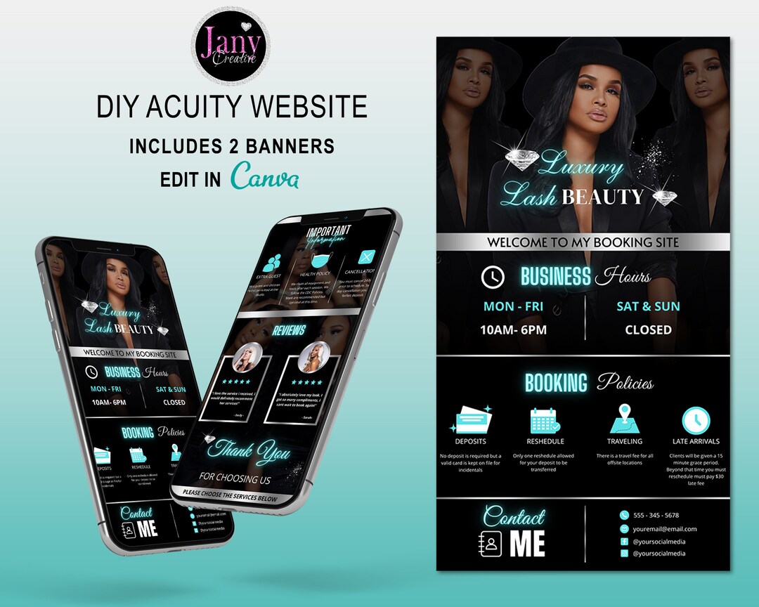 DIY Acuity Site, Acuity Scheduling Template, Booking Site Template ...