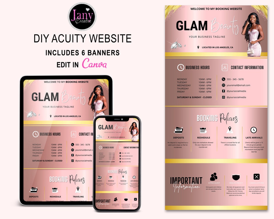 DIY Acuity Site, Acuity Scheduling Template, Acuity Scheduling Template ...