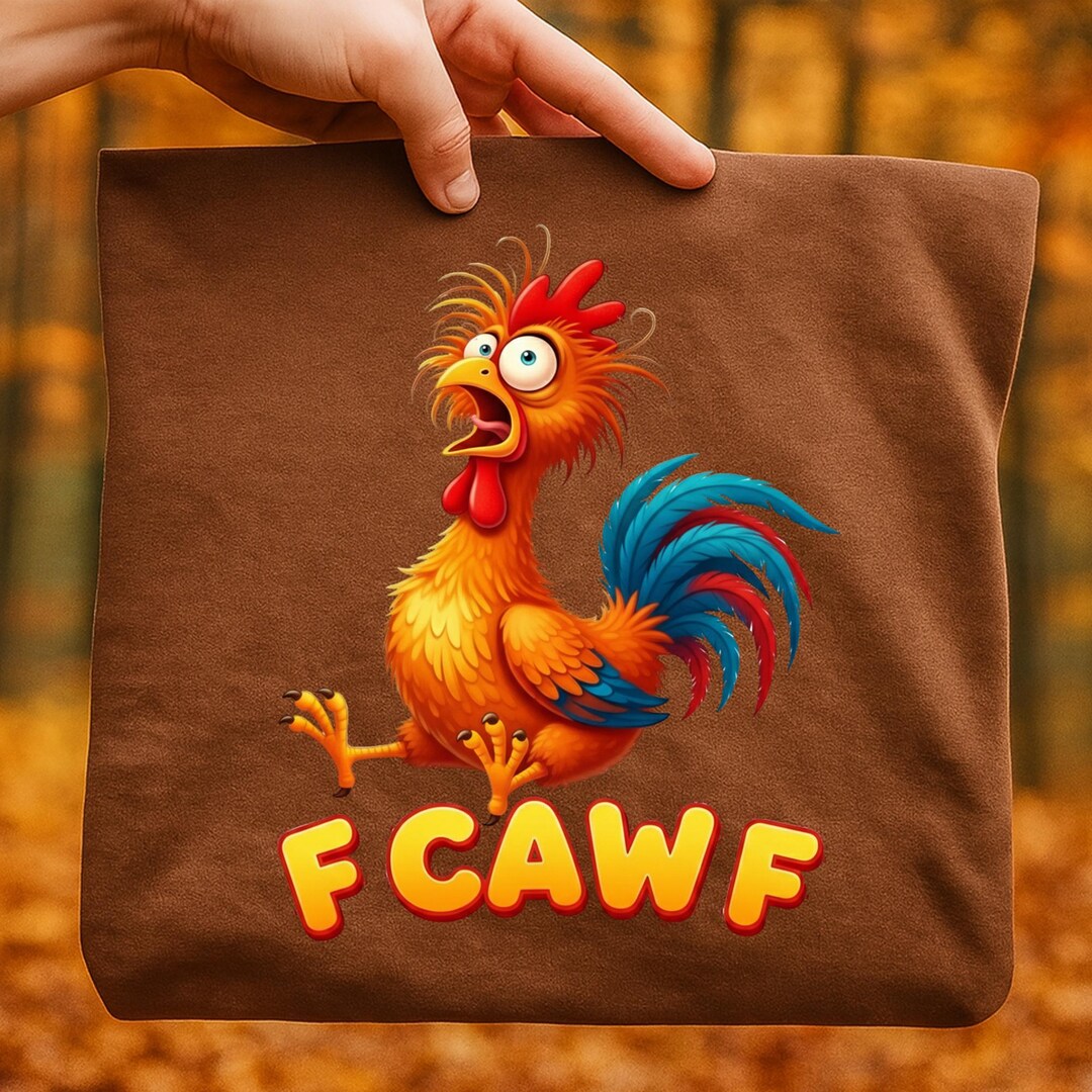 Poulet drôle F-Caw-F PNG | Clipart Meme coq qui crie | Art numérique ...