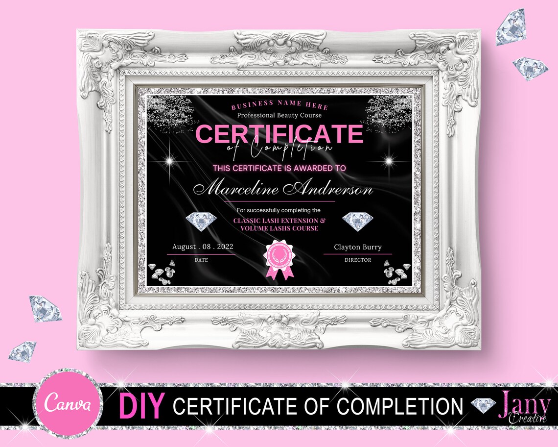 DIY Certificate of Completion Class Certificate Course - Etsy