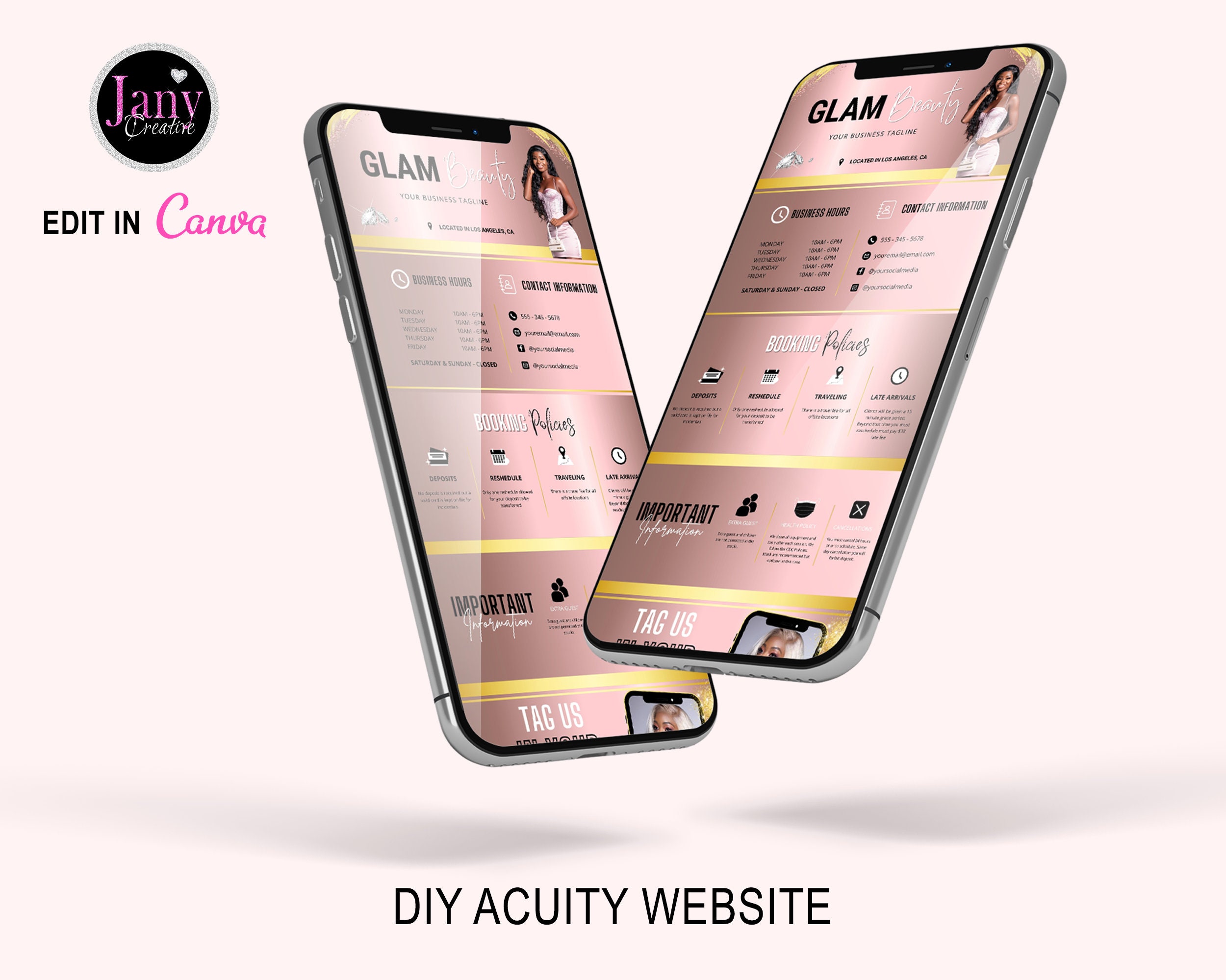 DIY Acuity Site Acuity Scheduling Template Acuity Scheduling - Etsy
