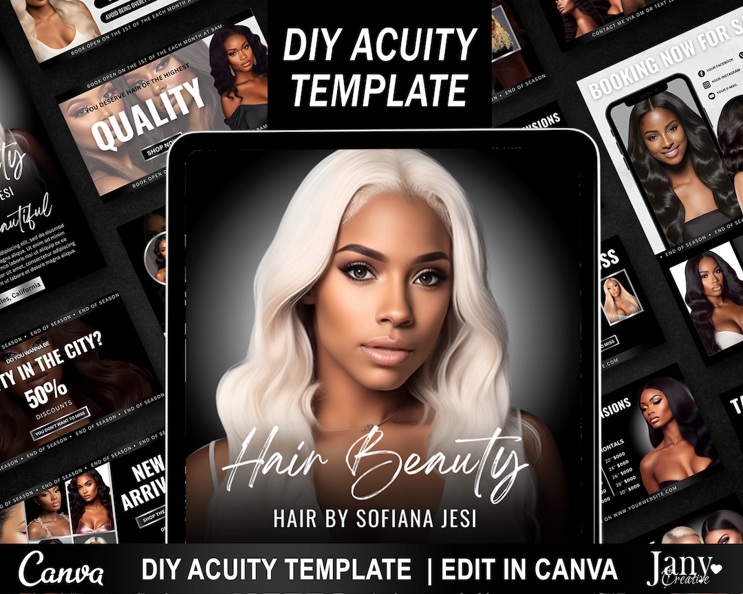 Acuity Scheduling Template Hair Stylist, Hair Booking Website, Acuity ...