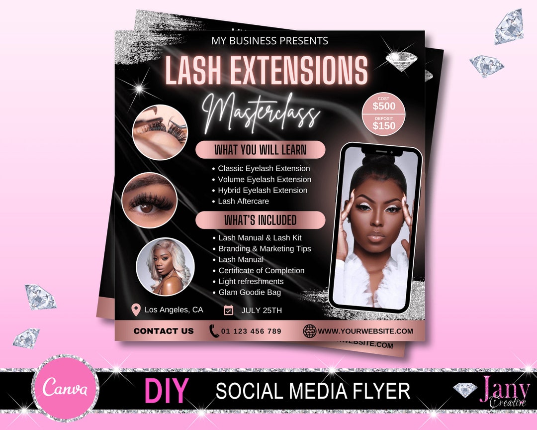 Lash Training Flyer, Lash Class Flyer, Lash Extension Flyer, Lashes ...