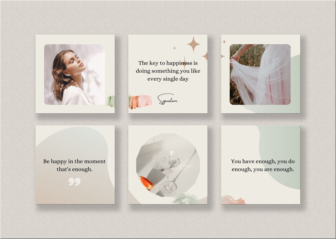 Abstract Instagram Template Instagram Puzzle Template Canva - Etsy