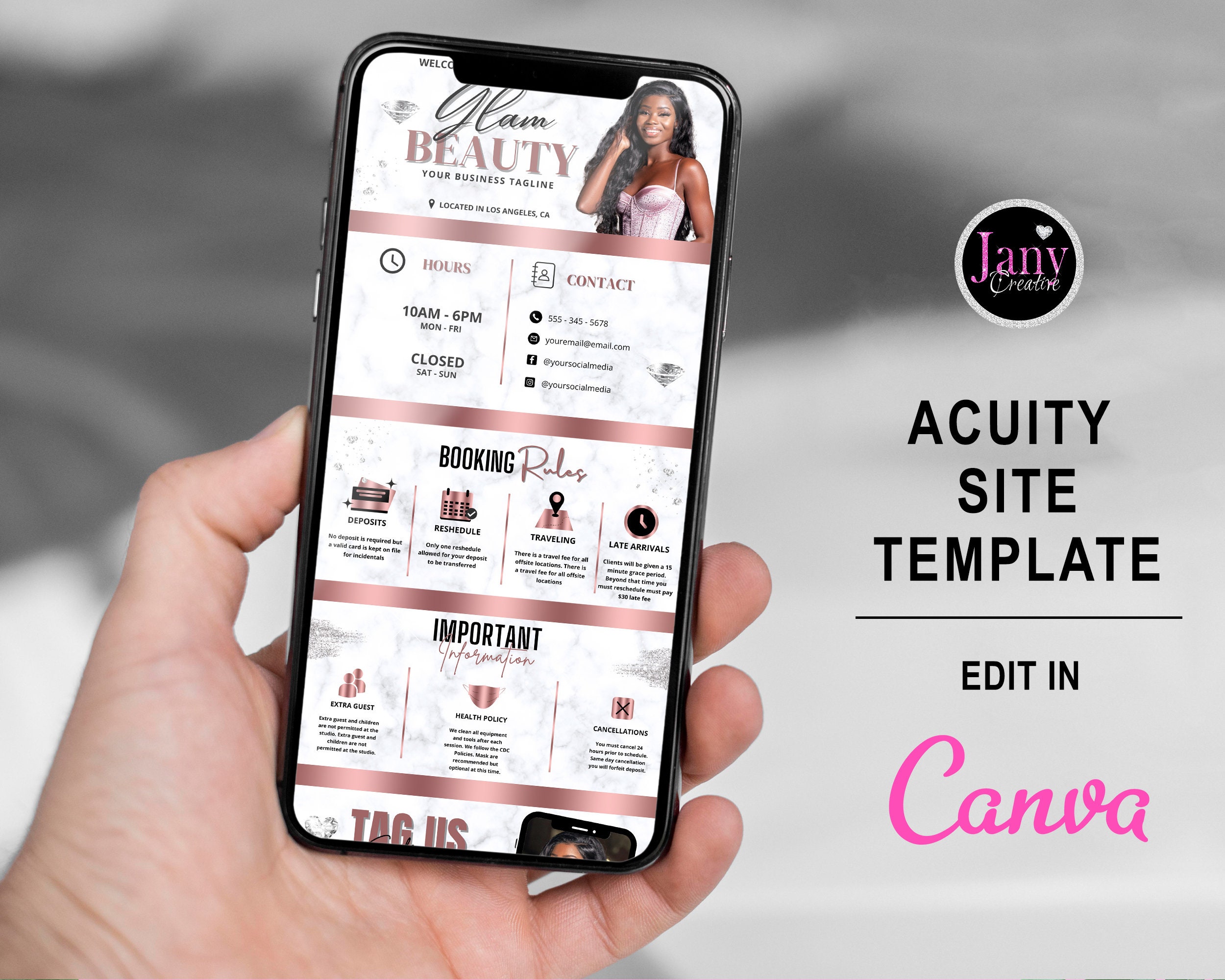 Acuity Scheduling Template Acuity Site Template Acuity - Etsy