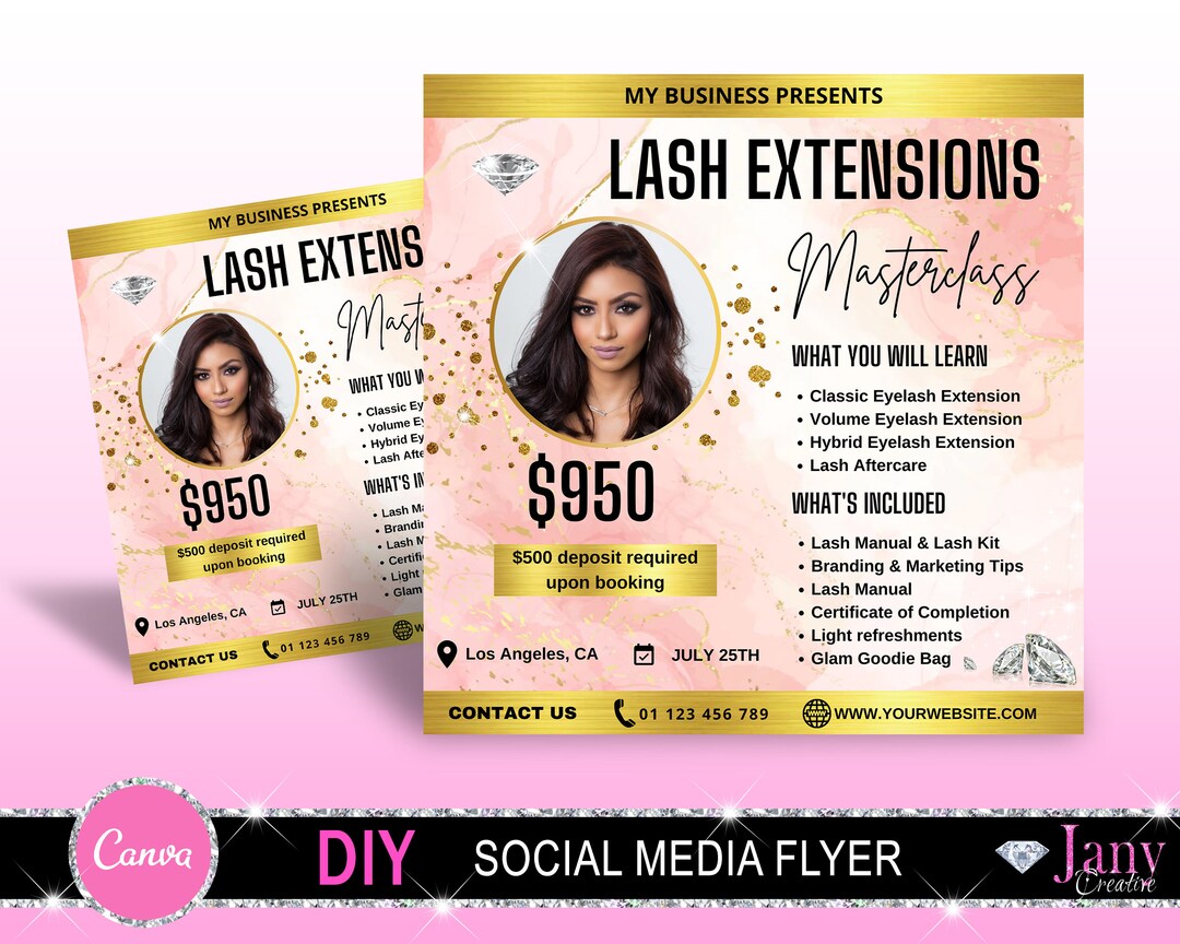 DIY Lash Training Flyer, Lash Course Flyer, Lash Extension Flyer ...