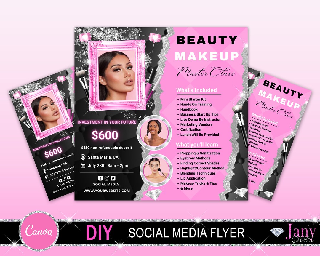 Makeup Class Flyer Beauty Class Flyer Makeup Training Flyer - Etsy