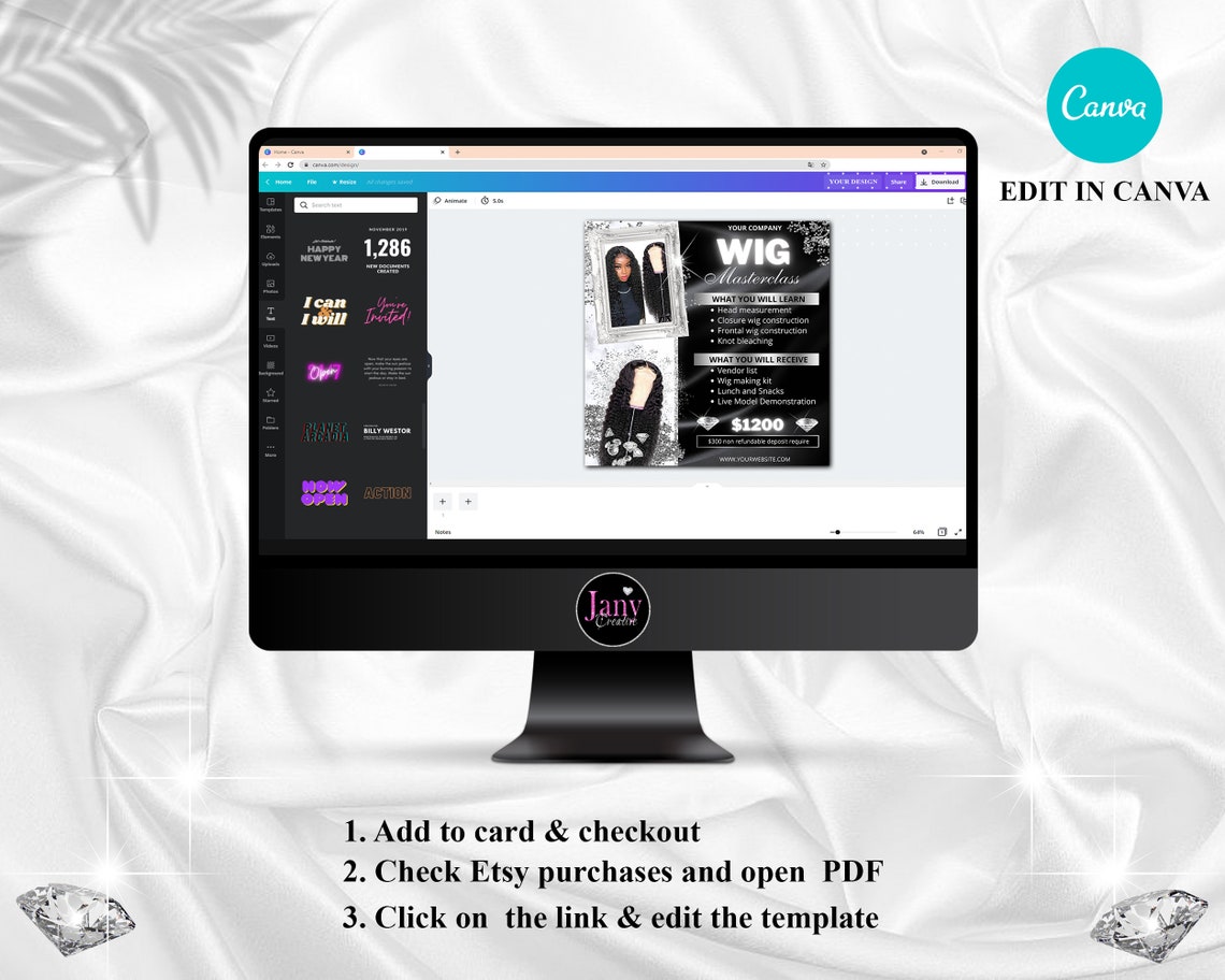 DIY Wig Class Flyer Wig Training Flyer Wig Course Flyer Wig - Etsy