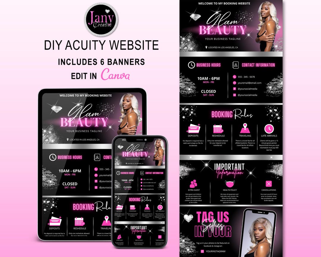 Acuity Scheduling Template, Acuity Website Template, Acuity Banners ...