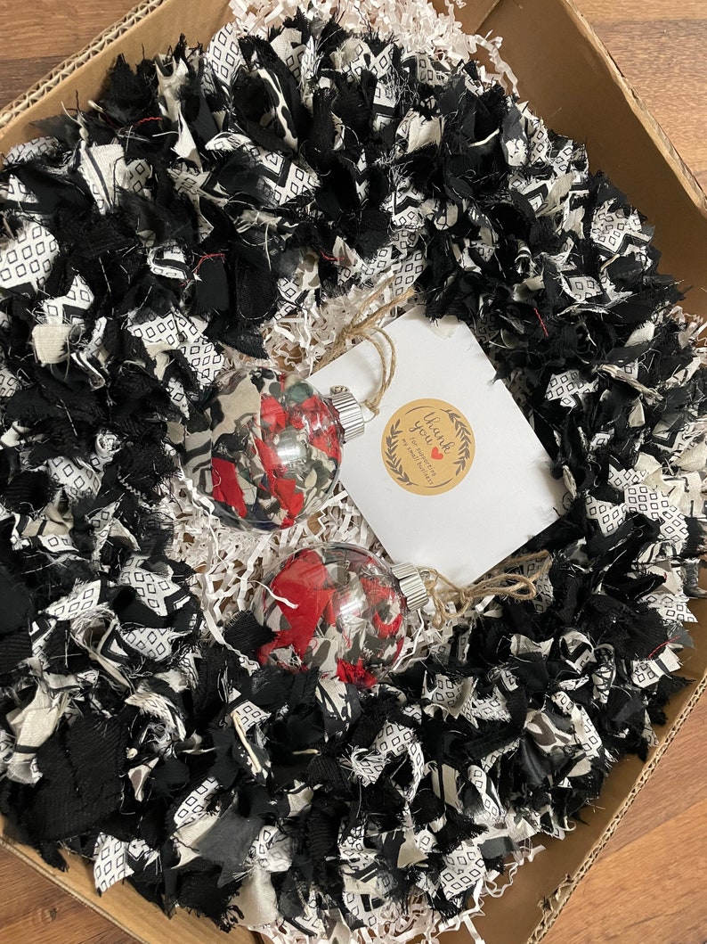 Memory Fabric Wreath Made With Your Loved Ones Clothing | Etsy