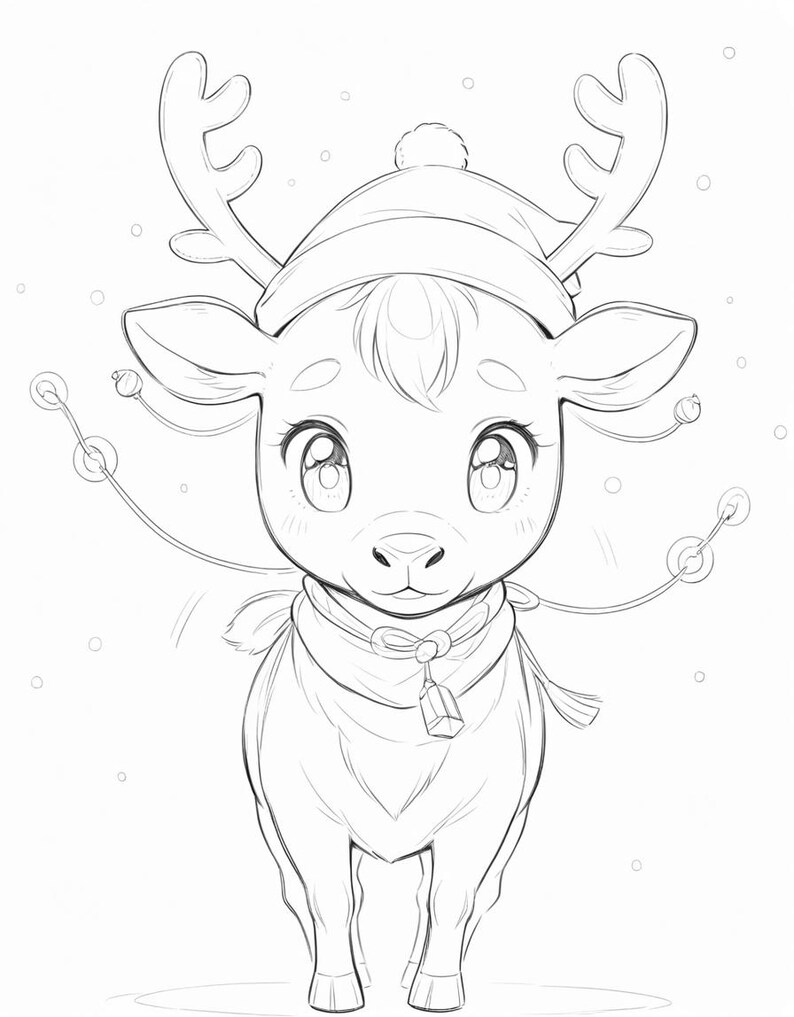 20 Christmas Coloring Pages for Kids Vol 2 Digital Download PDF Fun and ...