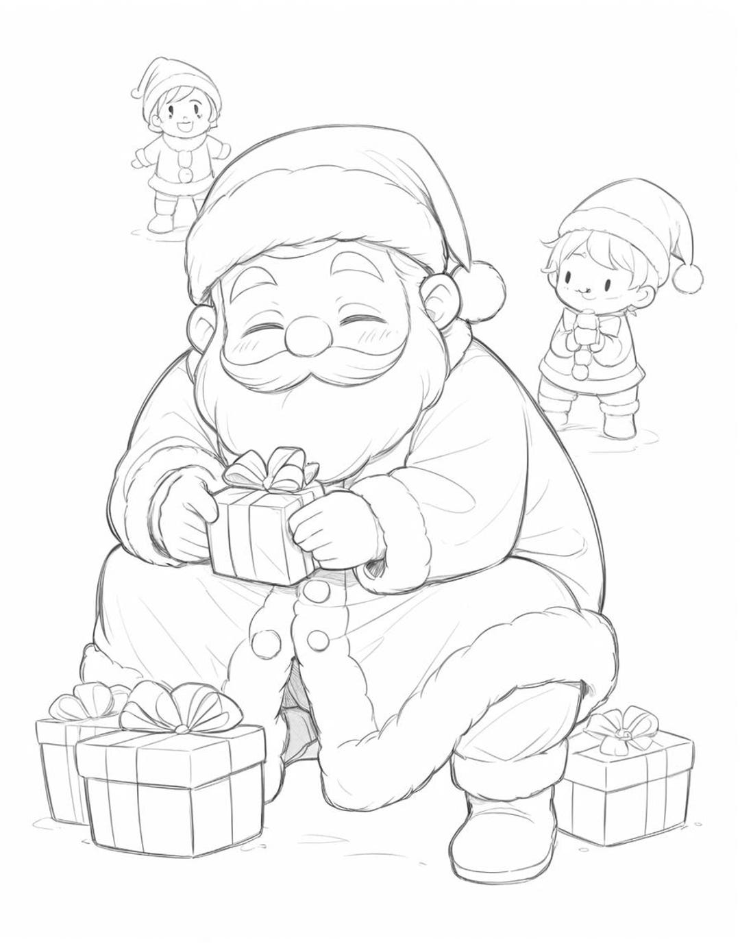 20 Christmas Coloring Pages for Kids Vol 2 Digital Download PDF Fun and ...