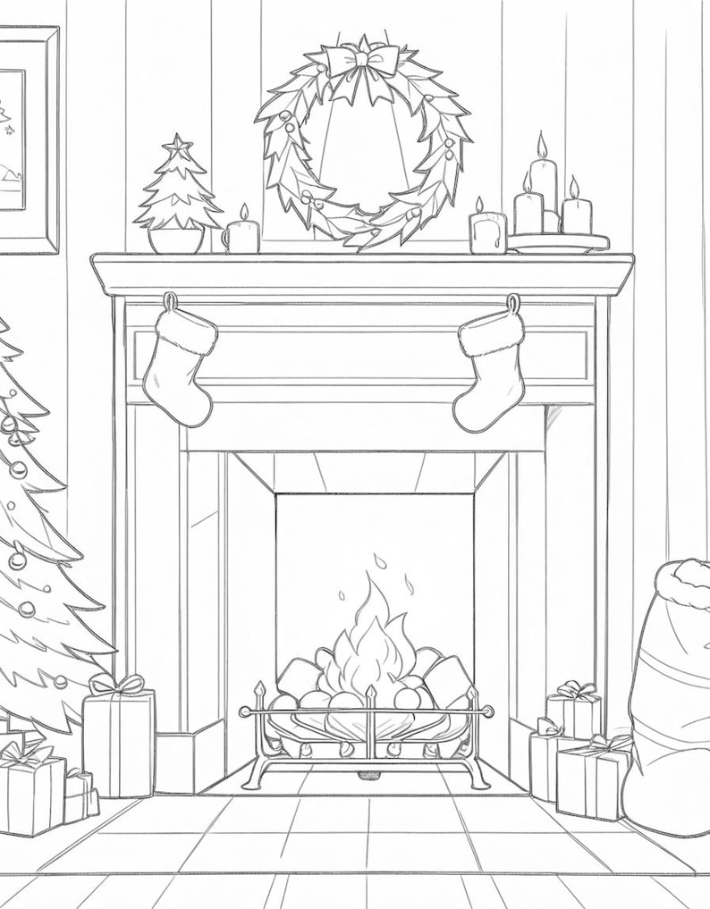 20 Christmas Coloring Pages for Kids Vol 2 Digital Download PDF Fun and ...