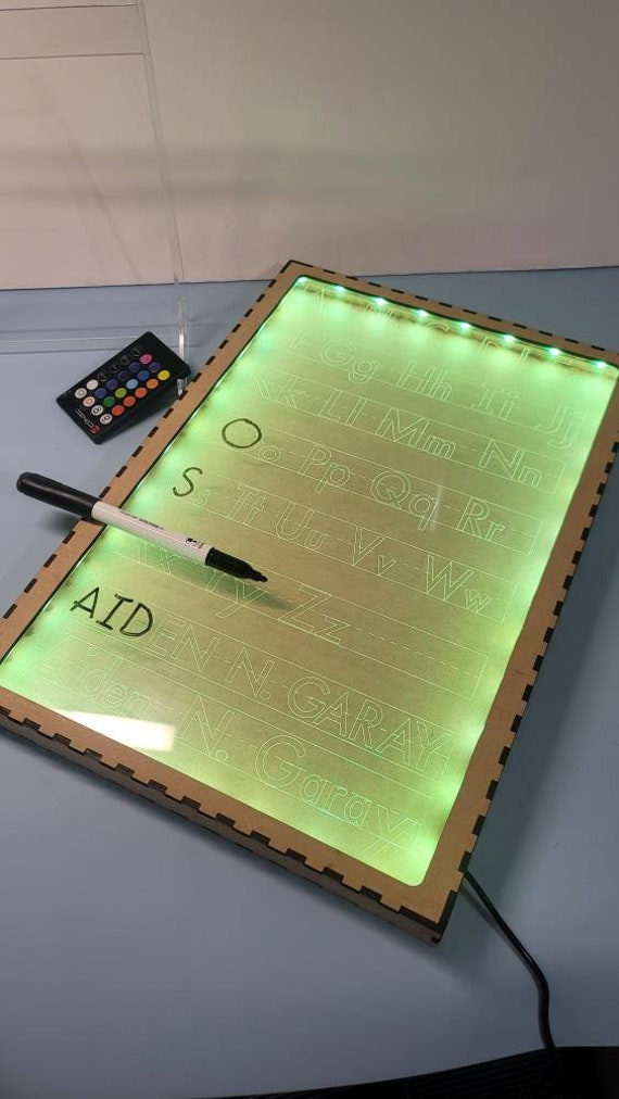 Letter Tracing With LED Lights and Base. | Etsy