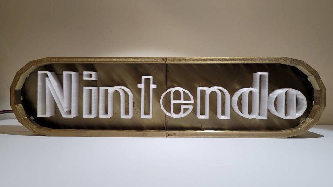 3d Print Nintendo Logo With Controllable LED Light. | Etsy