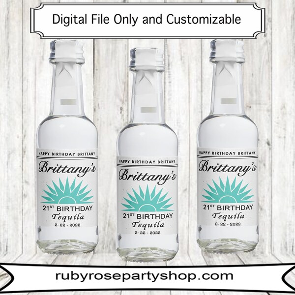 Tequila Mini Bottle Label - Etsy