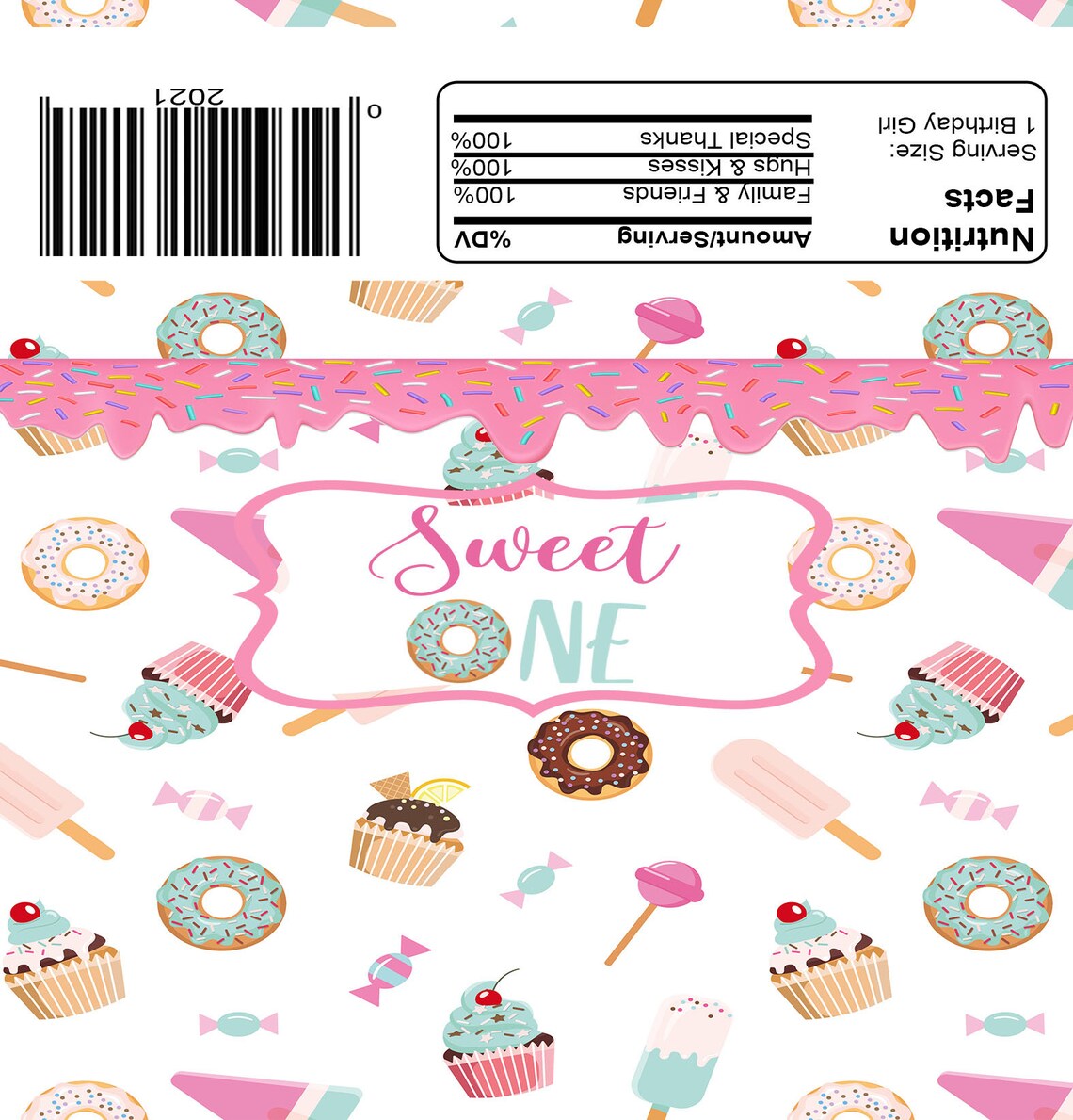 Sweet One Candy Bar Sweet One Candy Wrapper Sweet One - Etsy