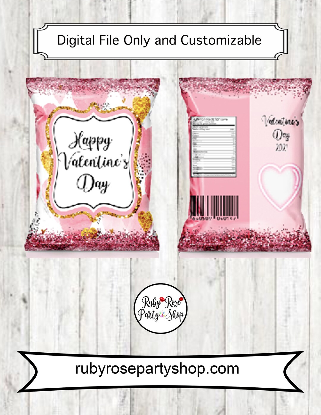 Valentine's Day Chip Bag Valentine's Day Treat Bag Valentine's Day ...