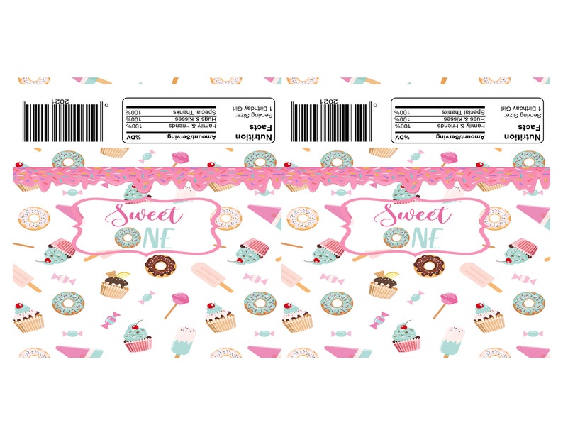Sweet One Candy Bar Sweet One Candy Wrapper Sweet One - Etsy
