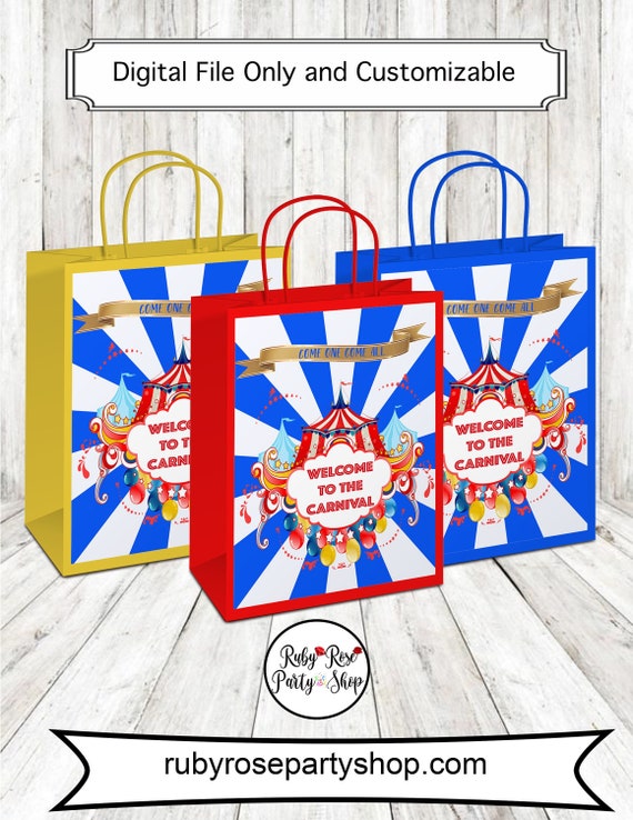 Carnival Party Favor Carnival Gift Bag Circus Party Favor | Etsy