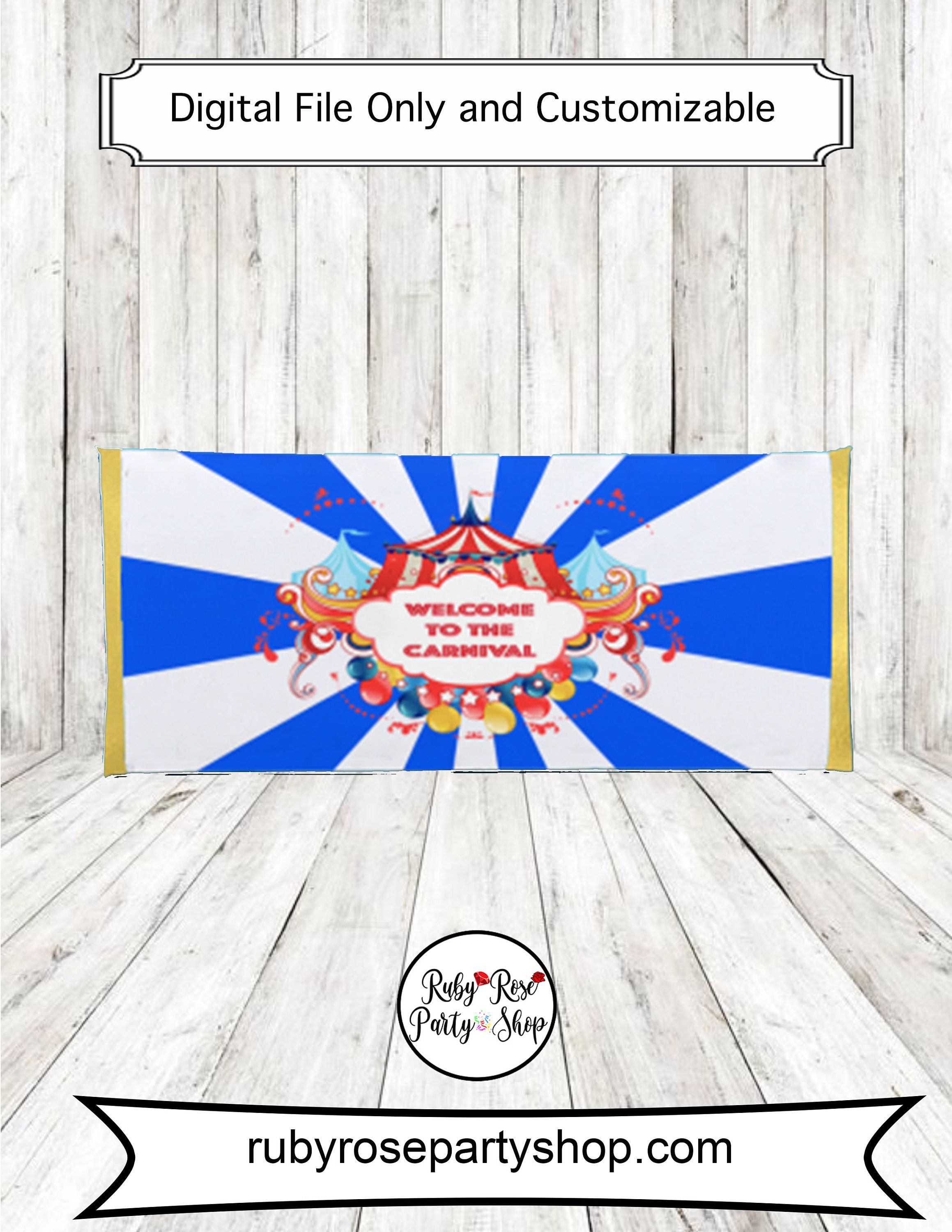 Carnival Candy Bar Wrapper- Carnival Theme Party Favor- Custom Candy ...
