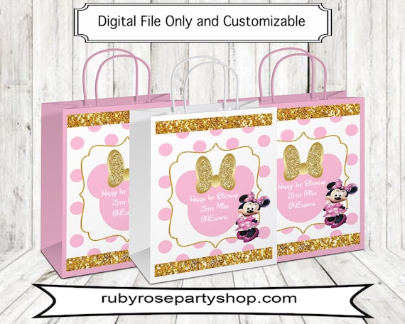 Minnie Mouse Gift Bag Minnie Mouse Party Favor Minnie Mouse - Etsy