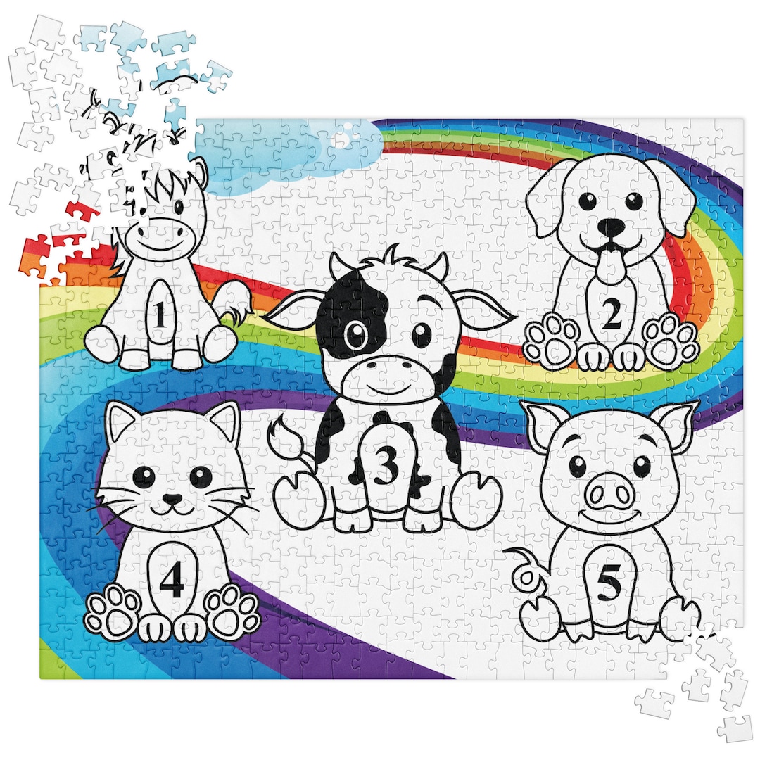 Jigsaw Rainbow Puzzle - Etsy