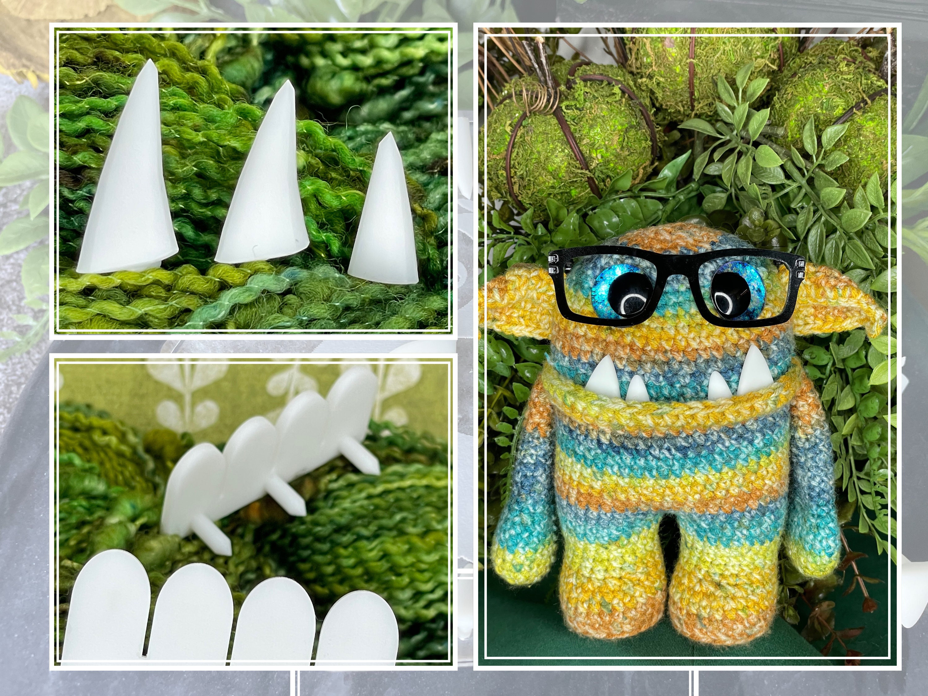 Teeth for Amigurumi, Crochet Teeth, Crochet Fangs, Teeth for Crochet ...